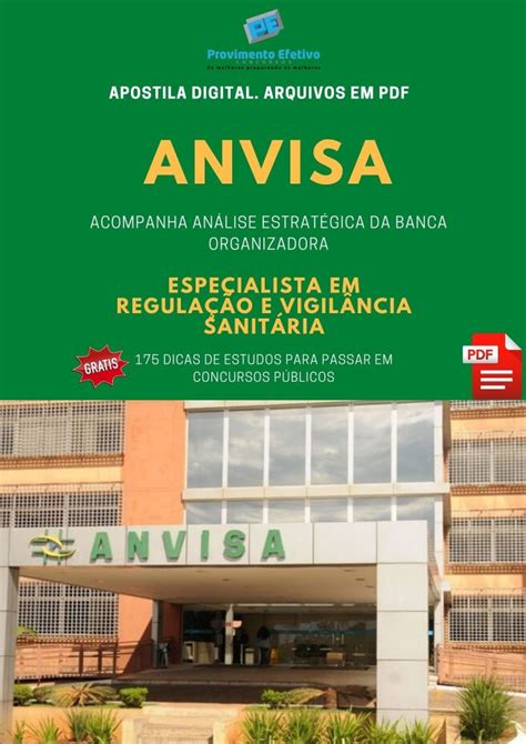 Provimento Efetivo Concursos Apostila Concurso ANVISA Especialista Em