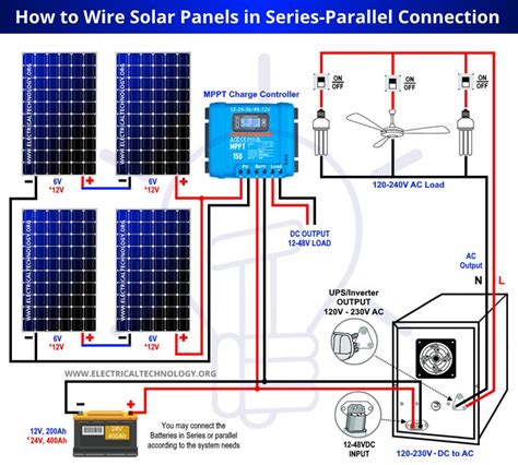 Parallel Wiring Solar Panels Parallel Connecting Wiring