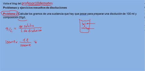 Problemas Y Ejercicios Resueltos De Disoluciones 02 YouTube