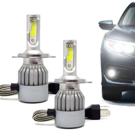 Farol Lâmpada Automotiva Carro Kit Super Led Par H1 H3 H4 H6 H7 H11 H13