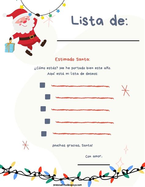 Carta Para Santa Claus Imprimible Artofit
