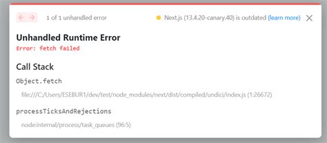 TypeError Fetch Failed External Api Only Locally On Windows