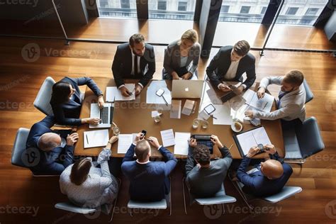 Concentrated Business People Communicating With Each Other While