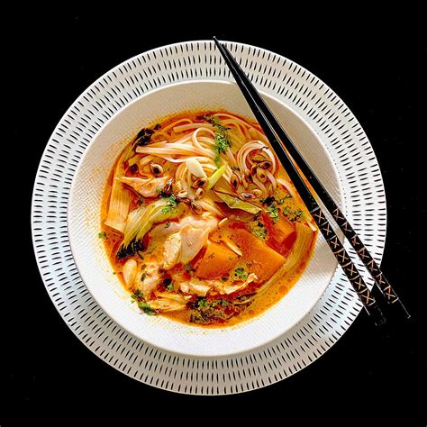 Soupe Tha Au Poulet Lait De Coco Curry Rouge