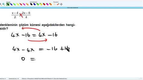 S N F Hafta Dereceden Denklemler Youtube