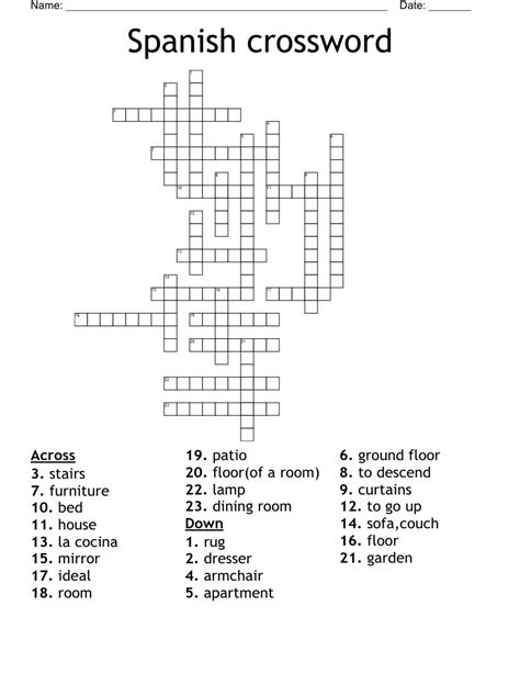 Spanish Crossword WordMint