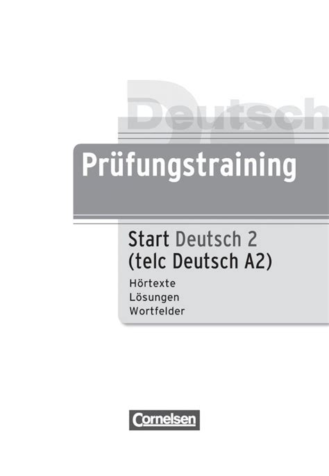 Pdf Start Deutsch Telc Deutsch A