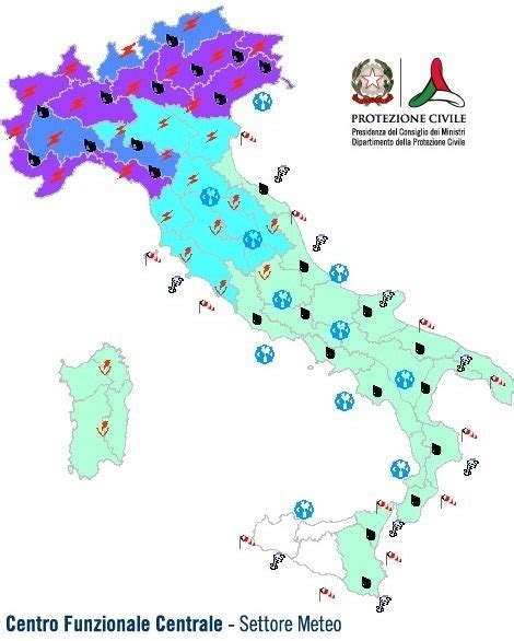 Allerta Meteo Il Bollettino E Le Mappe Della Protezione Civile