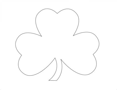 Free Printable Shamrock Template Pdf Printable Templates