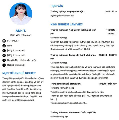 Bộ sưu tập 99 mẫu cv xin việc giáo viên mầm non ấn tượng nhất Wikipedia