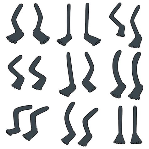 Conjunto De Pierna De Dibujos Animados Vector Premium