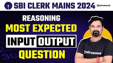 sbi clerk mains reasoning 2024 input output reasoning for sbi clerk mains 2024 by radhey sir