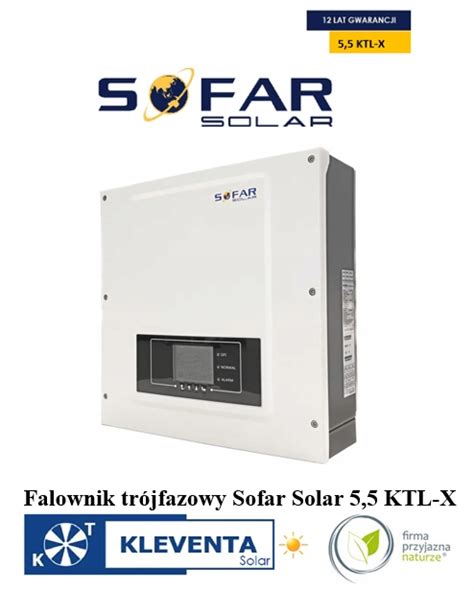 Falownik SOFAR SOLAR 5 5KTL X WIFI DC 2MPPT trójfazowy 14096987867