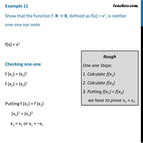 example 11 show f x x2 is neither one one nor onto examples