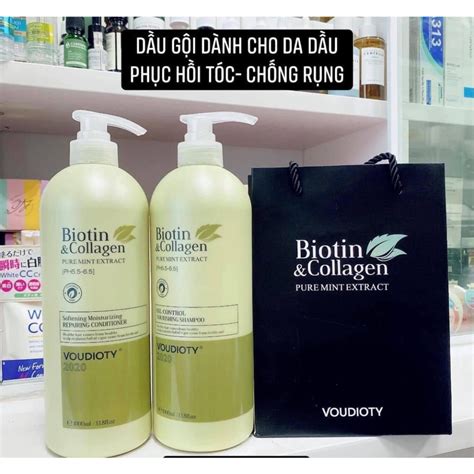 Mua Bộ Dầu Gội Biotin Collagen Xanh Lá Phục Hồi Kiềm Dầu Giảm Rụng