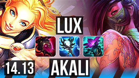 LUX Vs AKALI MID 68 Winrate 7 2 13 Dominating VN Challenger