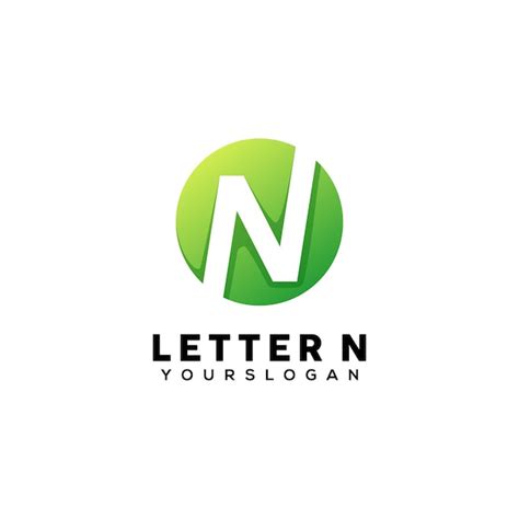 Vector de diseño de logotipo letra n Vector Premium