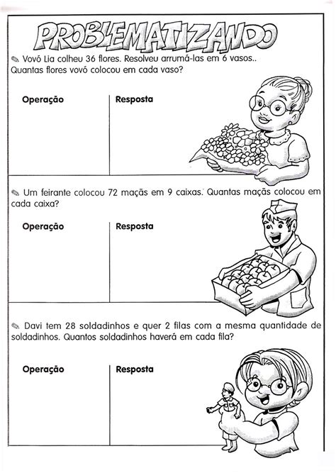 Situações problemas para trabalhar 4º ano Querida Professora