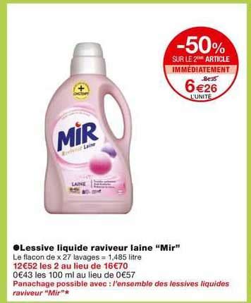 Promo Lessive Liquide Raviveur Laine Mir Chez Monoprix ICatalogue Fr