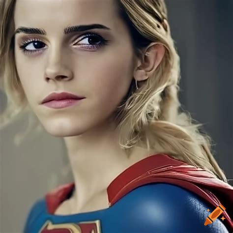 Emma Watson As Supergirl With Long Blonde Hair