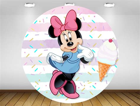 Painel Minnie sorveteria 1 20M IMPRESSÃO LONA Elo7