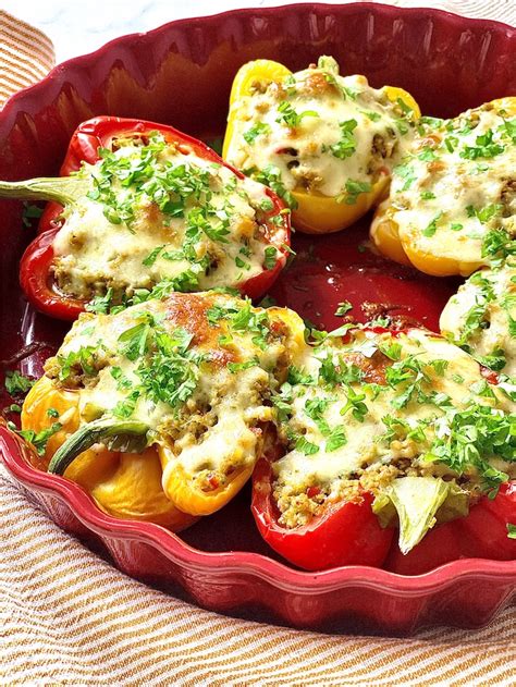 Spicy Stuffed Bell Peppers Look What I Cook