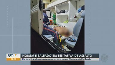 Jornal da EPTV 1ª Edição São Carlos Araraquara Homem é baleado ao
