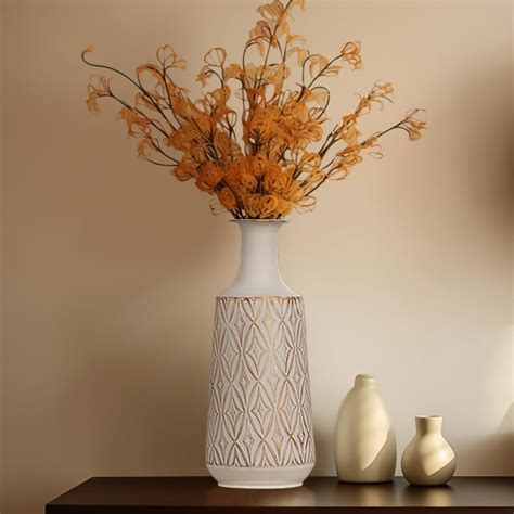 Sziqiqi Wihte Large Flower Vase Cm High Vintage Vase For Table