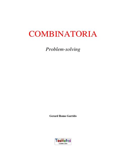 combinatoria pdf conjunto matemáticas combinatoria