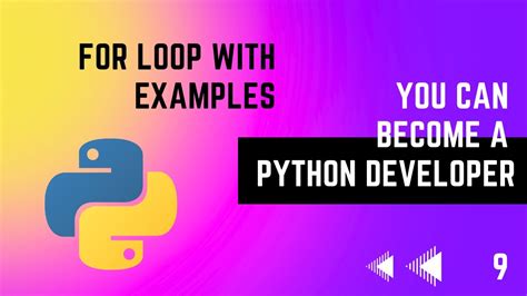 09 for loop with examples part 1 in tamil python tutorial series error makes clever