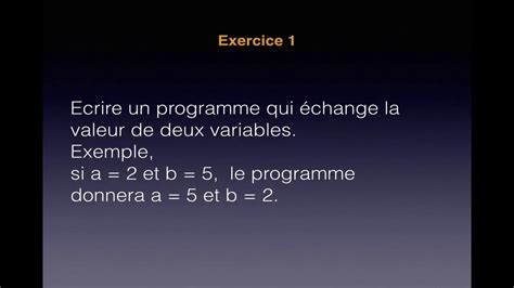 Introduction Aux Algorithmes Permutation De Deux Variables Arabe