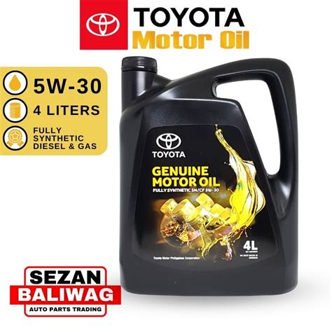 5W 30 FULLY SYNTHETIC 4 LITERS ORIGINAL TOYOTA MOTOR OIL 08880 85125