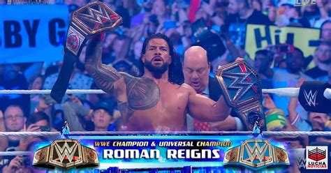 Roman Reigns vence a Brock Lesnar y es el nuevo campeón unificado de