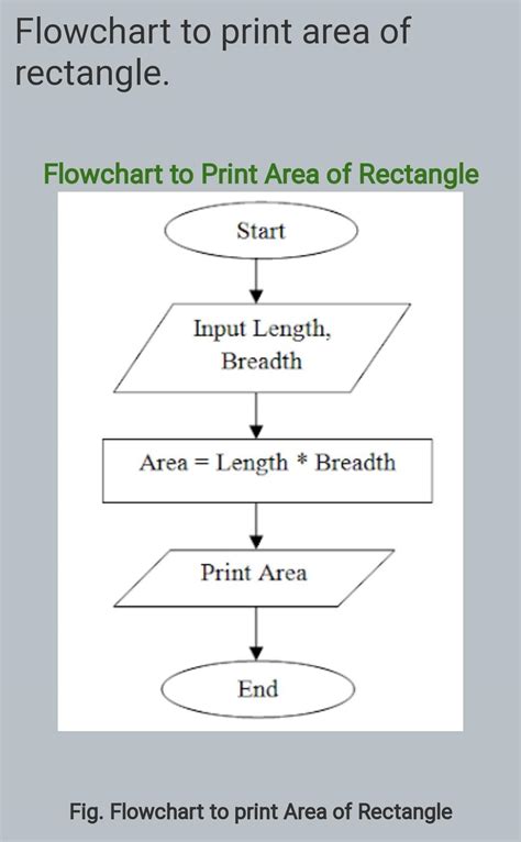 Draw The Flowchart To Print Area And Perimeter Of A Rectangle Brainly In