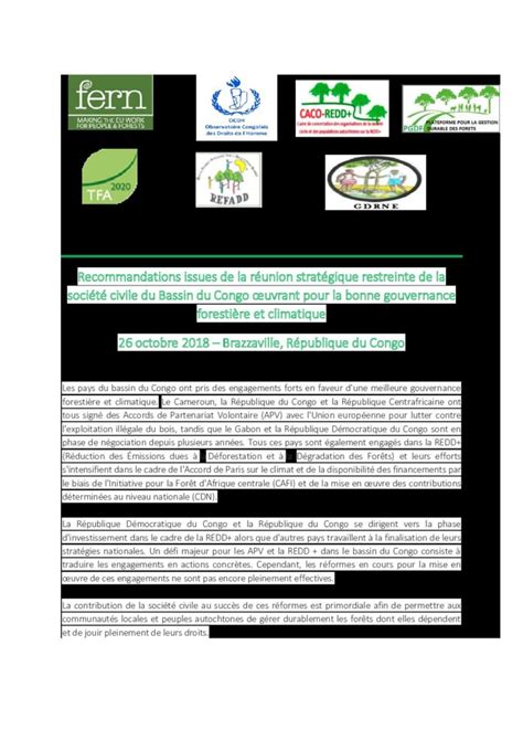 Recommandations issues de la réunion stratégique restreinte de la