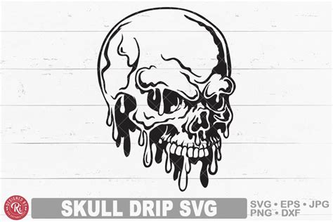 Dripping Skull Svg Melting Skull Skull Vector 2344497