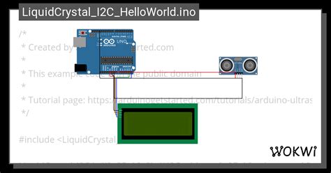 LiquidCrystal I2C HelloWorld Ino Copy Wokwi ESP32 STM32 Arduino