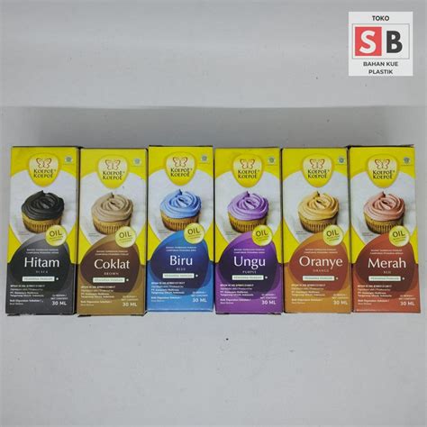 Jual PEWARNA MAKANAN KOEPOE KOEPOE OIL BASE 30ML KUPU KUPU PEWARNA