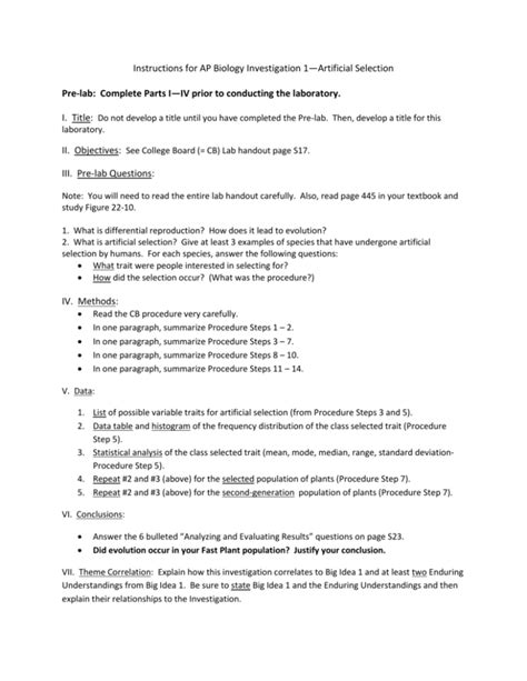 pre lab instructions