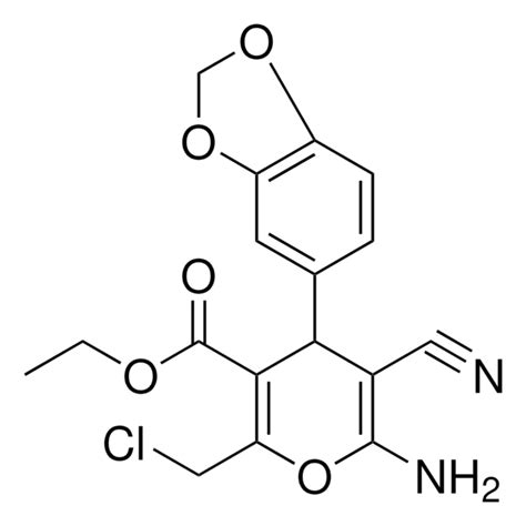 ET 6 AMINO 4 1 3 BENZODIOXOL 5 YL 2 CL METHYL 5 CYANO 4H PYRAN 3