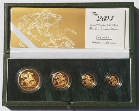 2004 4 Coin Gold Proof Sovereign Set M J Hughes Coins