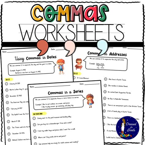 Free Printable Comma Worksheets