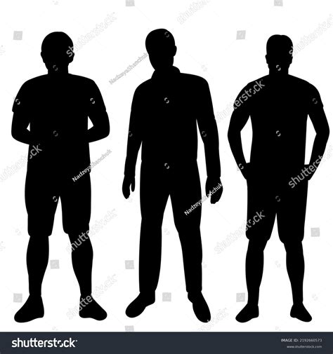 Black Silhouette Man Isolated Vector Stock Vector Royalty Free
