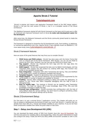 Struts Tutorial Pdf