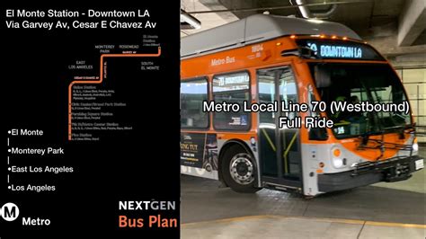 Metro Local Line 70 Westbound El Monte Station To Downtown LA Full