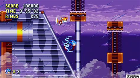 Sonic Mania Flying Battery Zone No Damage Rings Youtube