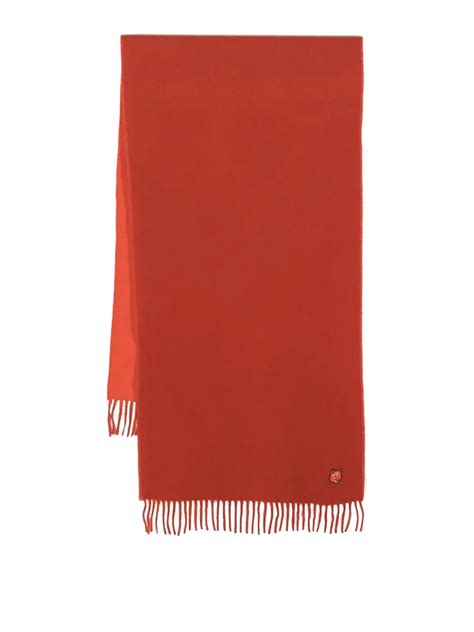 Scarves Maison Kitsuné logo patch wool scarf LM06201WA0018M669