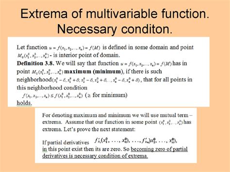 higher order derivatives higher order differentials extrema of multivariable functions