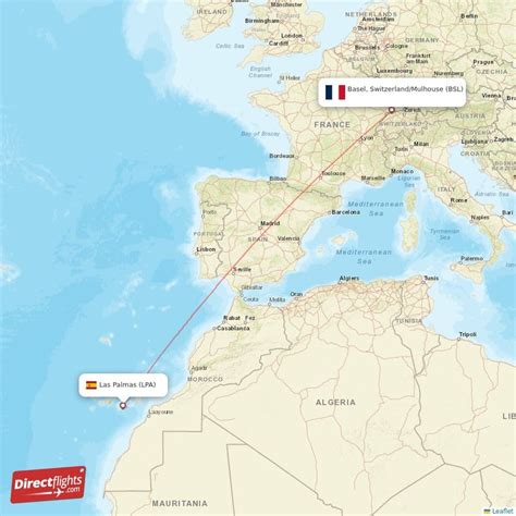 Direct Flights From Basel Switzerland Mulhouse To Las Palmas BSL To