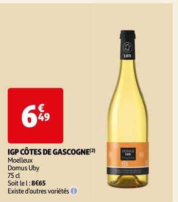 Promo Igp Côtes De Gascogne Moelleux Domus Uby chez Auchan iCatalogue fr